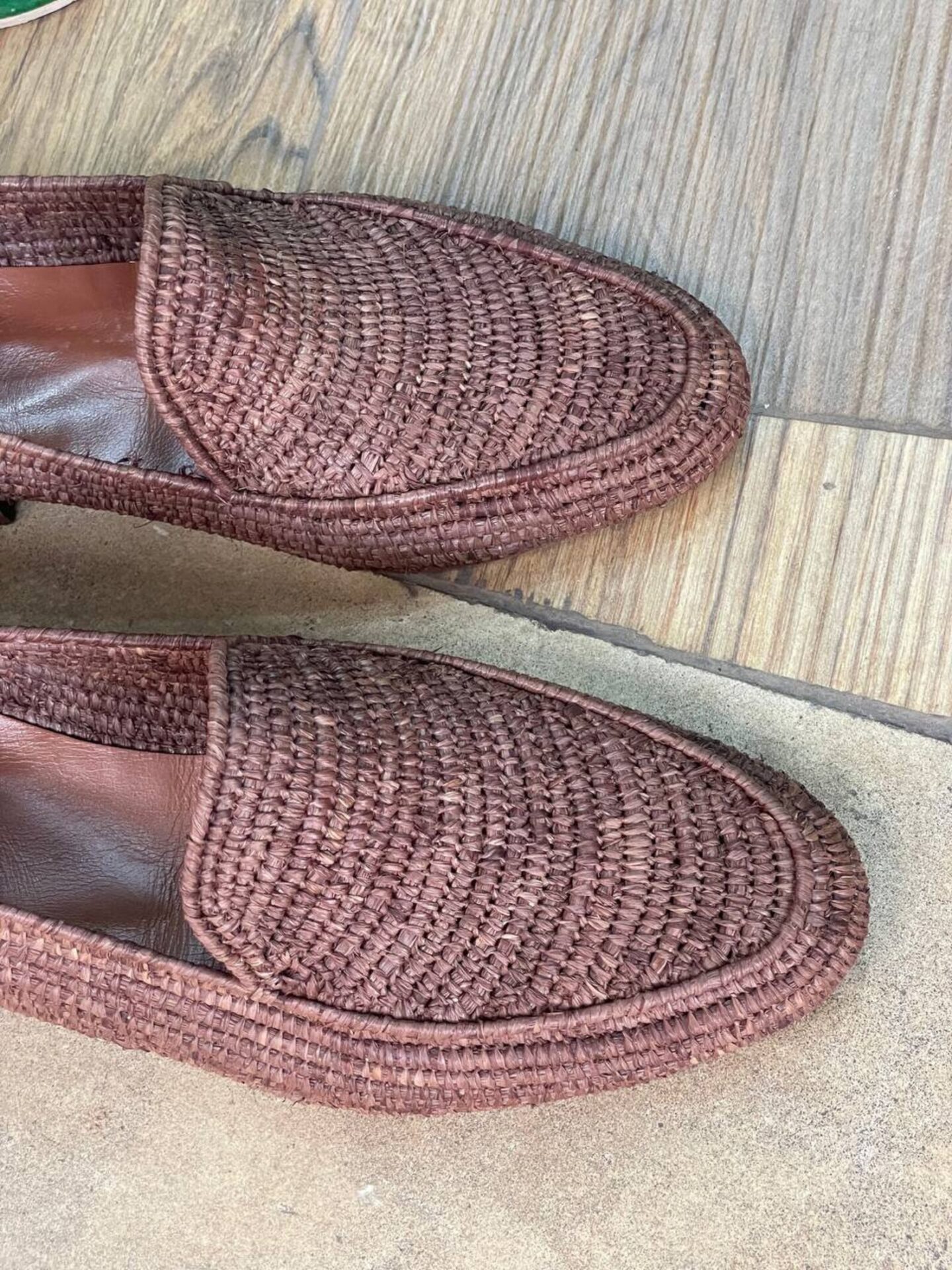 Brown-raffia shoes for men | Marrakesh artisan
